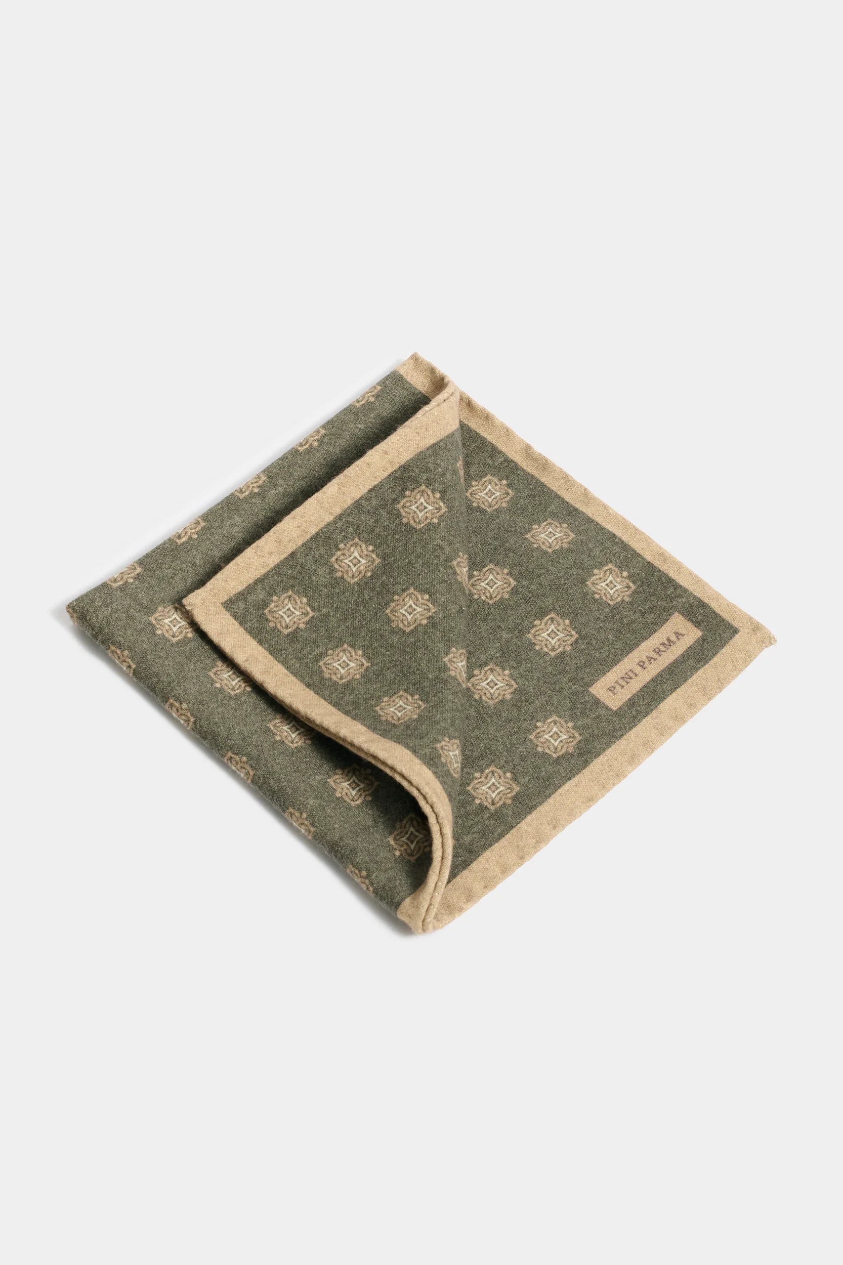 Green fancy pocket square - Made in Italy