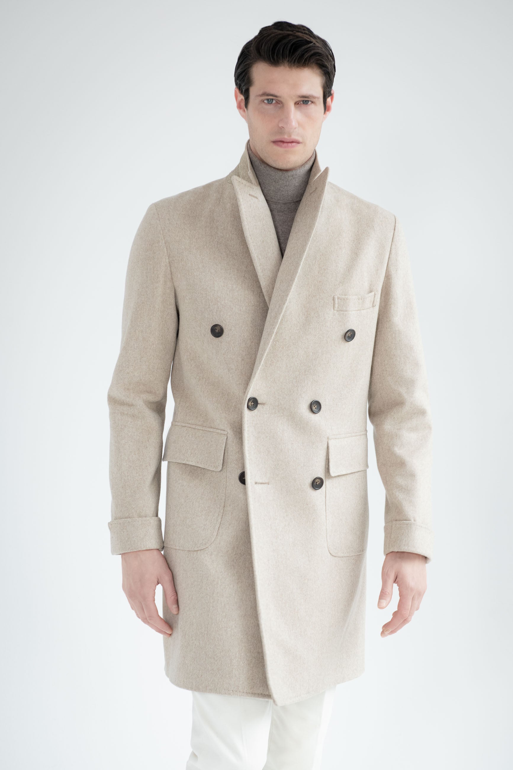 Beige polo coat | Made in Italy | Pini Parma