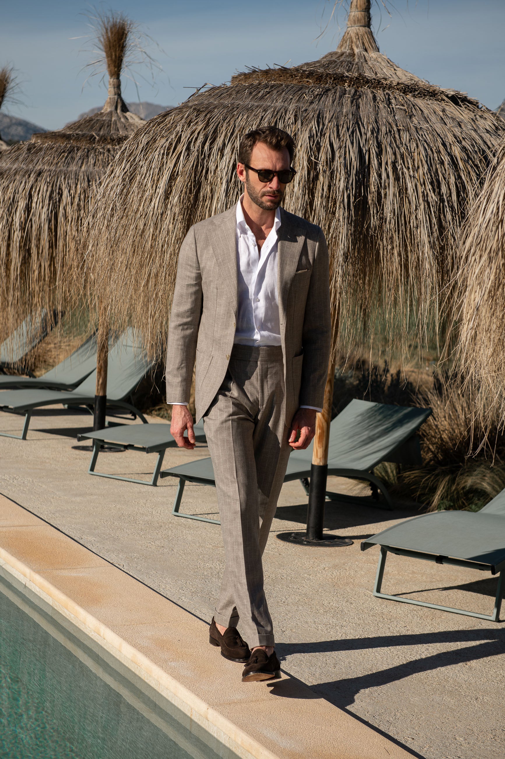 Italian Lightweight Summer Suits for Men Pini Parma