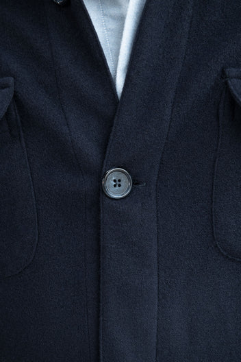 Blue Safari Jacket flannel Super 180s | Made in Italy | Pini Parma