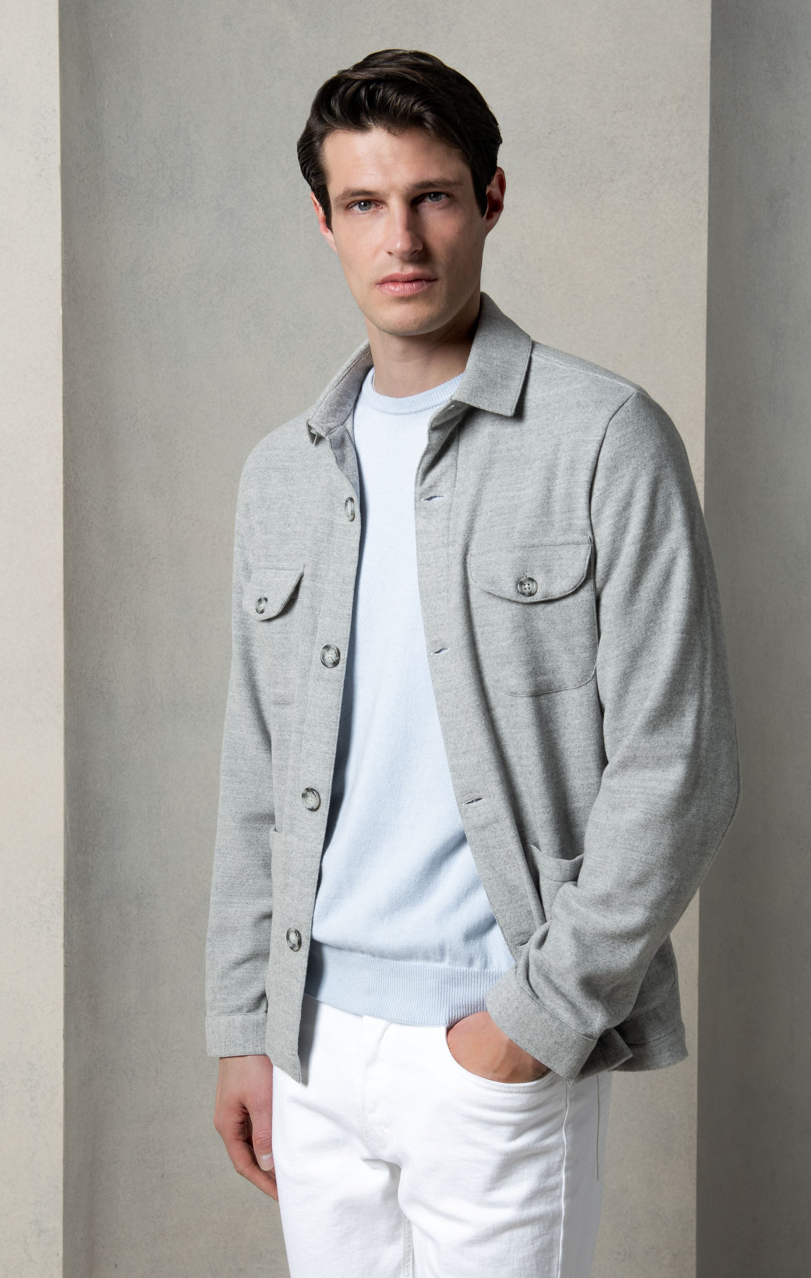 Blue Safari Jacket | Made in Italy | Pini Parma